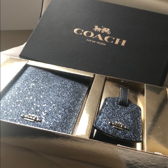 Coach | Accessories | Coach Bling Travel Set Passport Luggage Tag ...